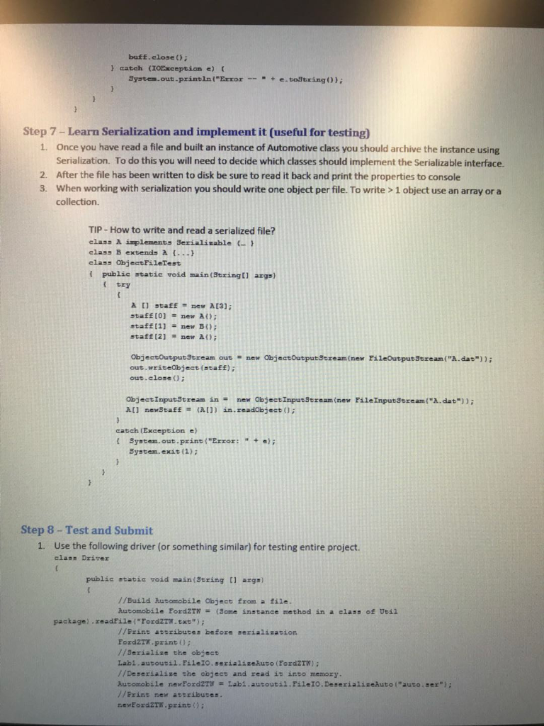 Project Description is project you will build a car | Chegg.com