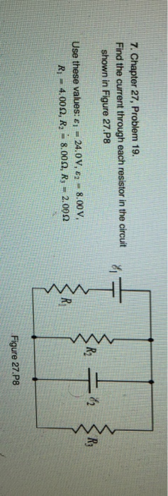 Solved Find the current through each resistor in the circuit | Chegg.com