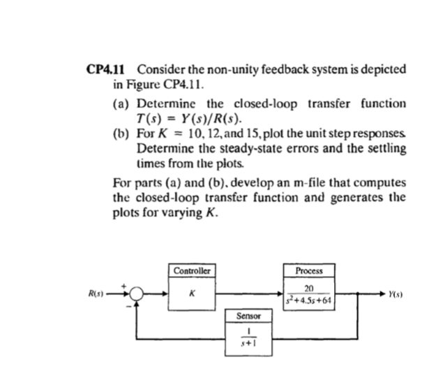 Solved Consider The Non Unity Feedback System Is Depicted In 8331