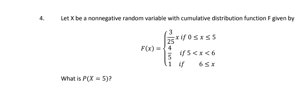 Solved 4. Let X be a nonnegative random variable with | Chegg.com
