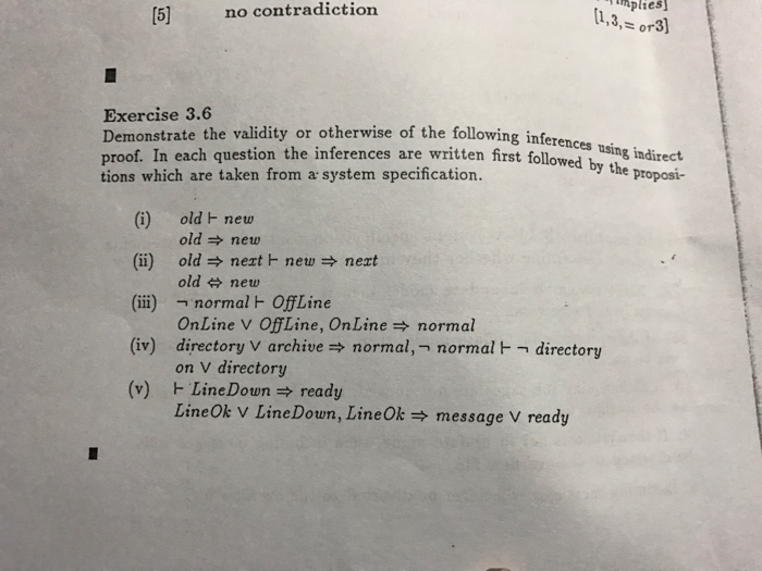nplies [1, 3, = or3] (5] no contradiction Exercise | Chegg.com