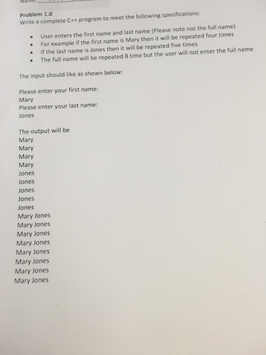 Solved Write a complete C++ program to meet the following | Chegg.com