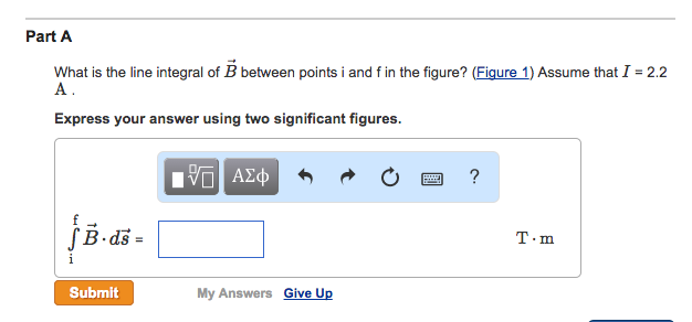 Solved Part A What is the line integral of B between points | Chegg.com