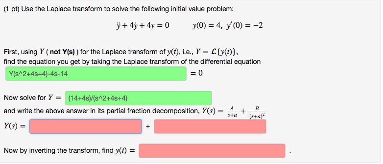 Solved Use the Laplace transform to solve the following | Chegg.com