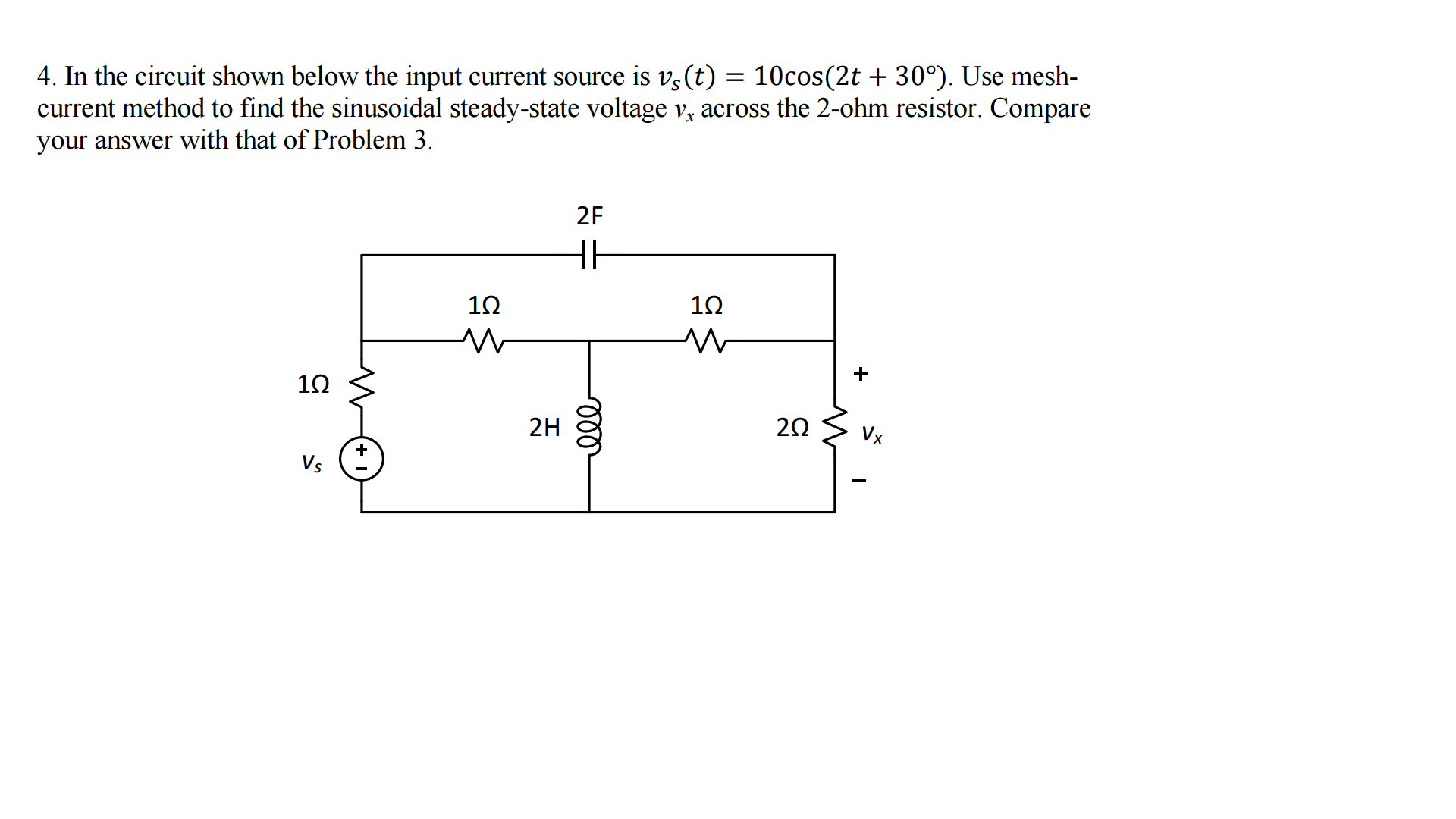 Solved In the circuit shown below the input current source | Chegg.com