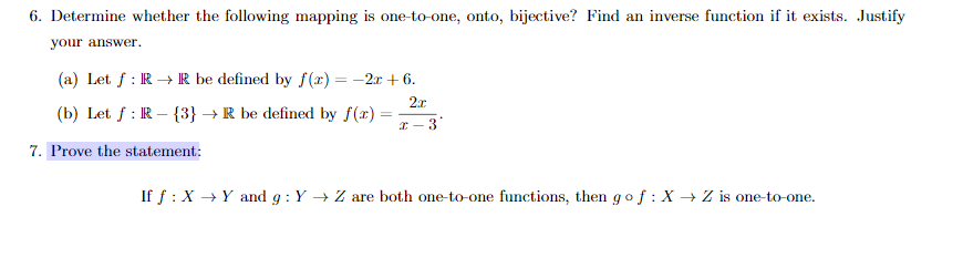 Solved 6. Determine whether the following mapping is | Chegg.com