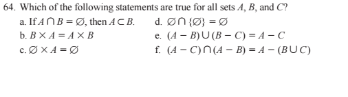 Solved Which of the following statements are true for all | Chegg.com