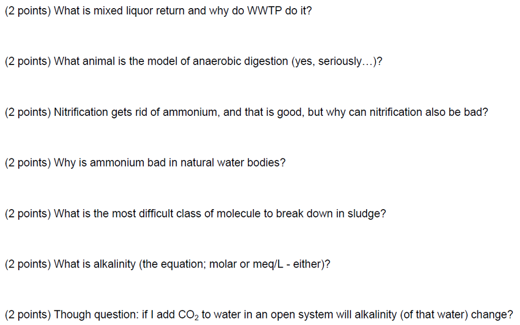 Solved What is mixed liquor return and why do WWTP do it? | Chegg.com