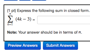 Solved Express the following sum in closed form. | Chegg.com