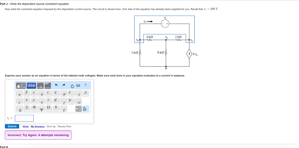 Solved Now write the constraint equation imposed by the | Chegg.com