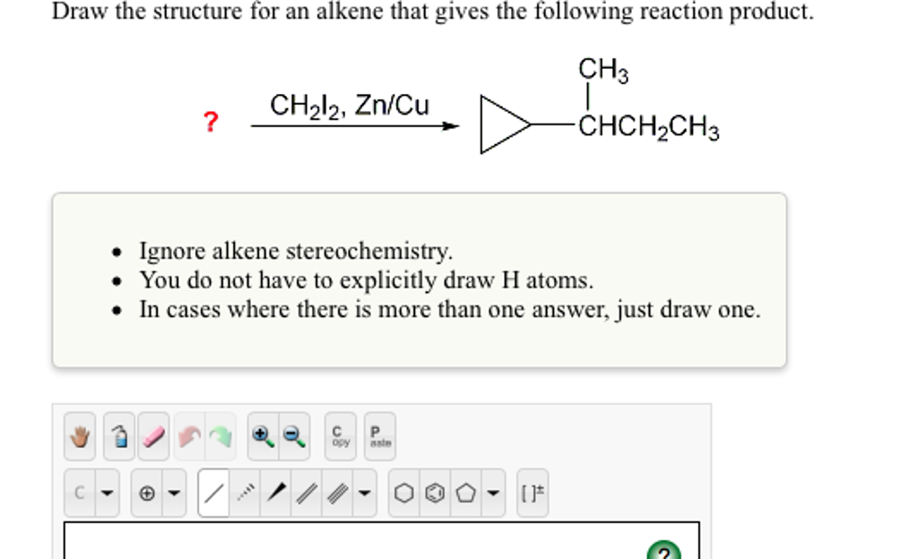 Solved Draw the structure for an alkene that gives the | Chegg.com