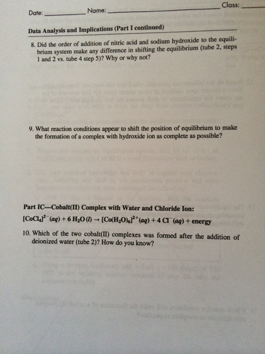 Solved lysis and Implications (Part I continued) What | Chegg.com