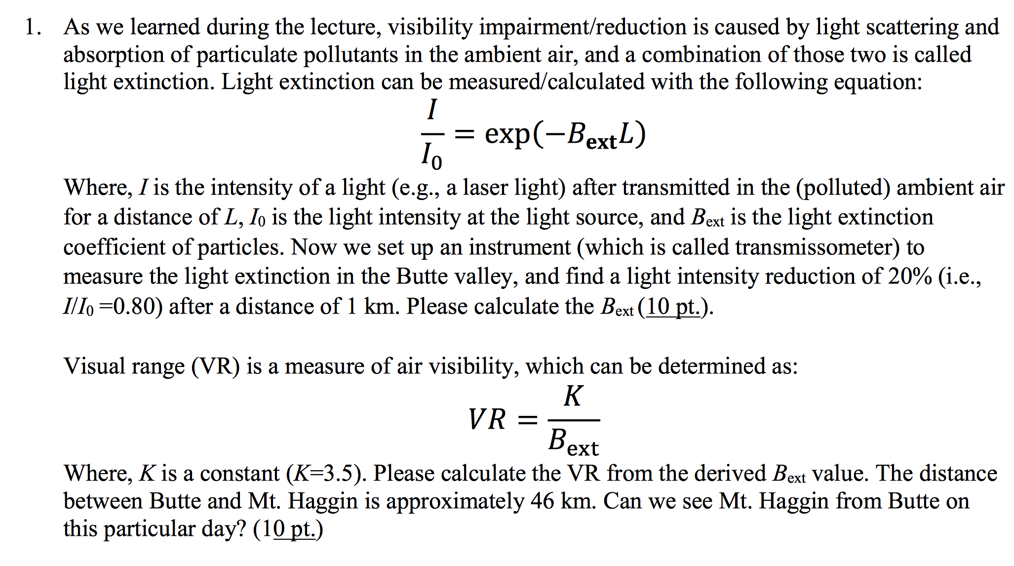 Solved As we learned during the lecture, visibility | Chegg.com