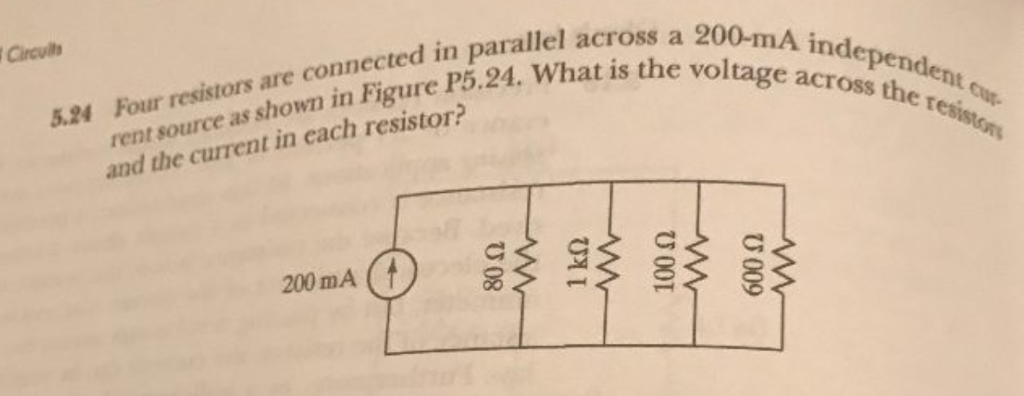 Solved 5.23 A simple DC circuit consists of a 24-V | Chegg.com