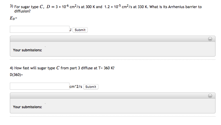 Solved The Arrhenius expression for the diffusion rate is D | Chegg.com