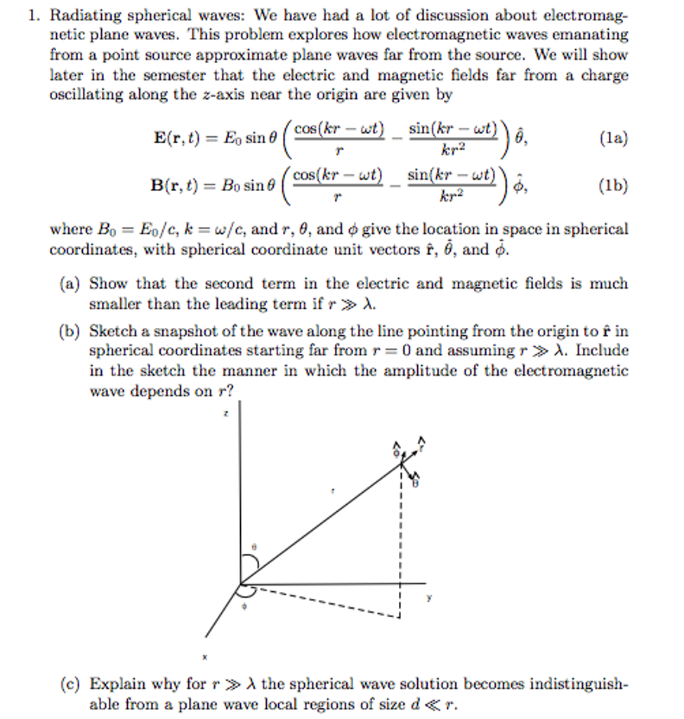 Radiating spherical waves: We have had a lot of | Chegg.com