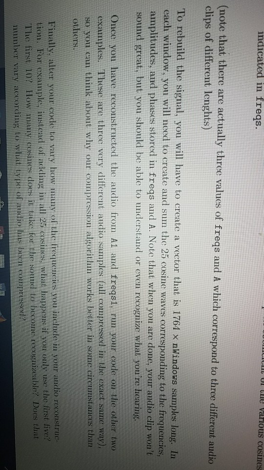 For this assignment, you will be uncompressing some | Chegg.com