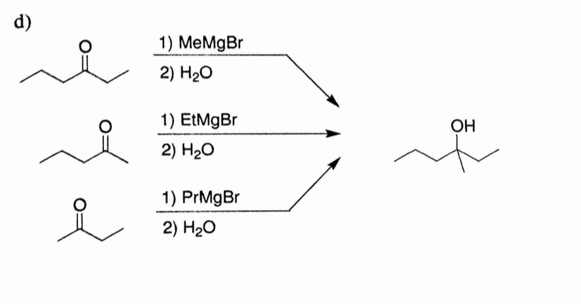 Solved how do we know when we should use MeMgBr or EtMgBr or | Chegg.com