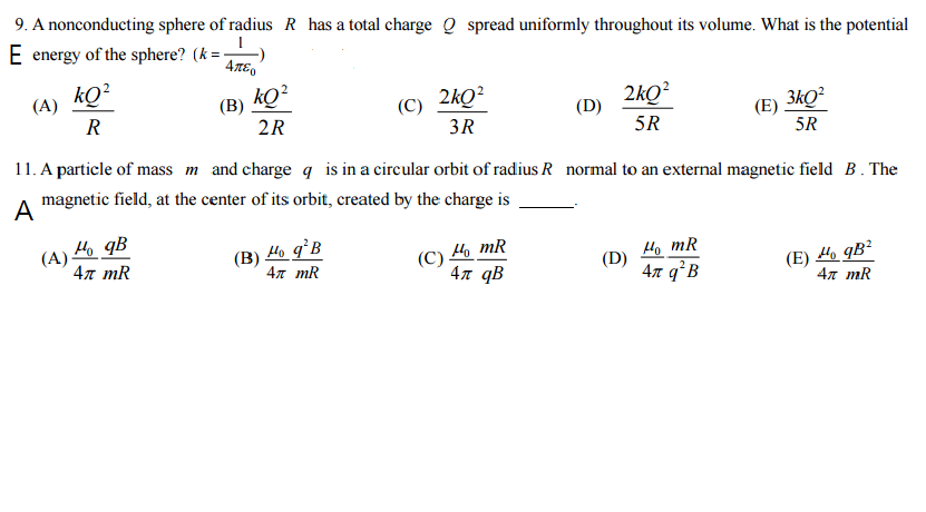 Solved A nonconducting sphere of radius R has a total charge | Chegg.com