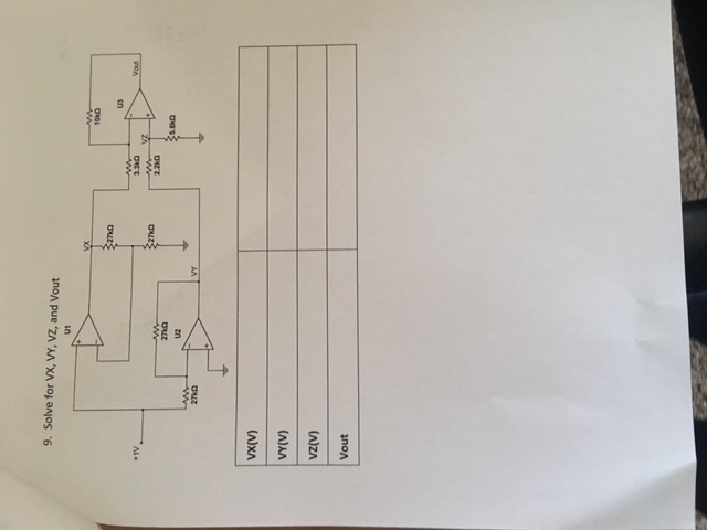 Solved Slove for VX, VY, VZ, and Vout | Chegg.com