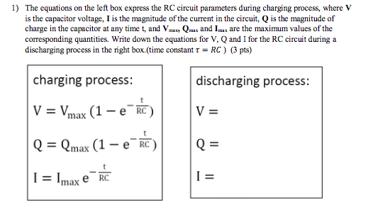 Voltage Charge Formula