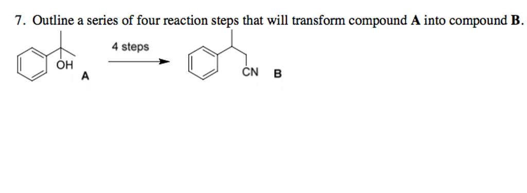 Solved Outline a series of four reaction steps that will | Chegg.com