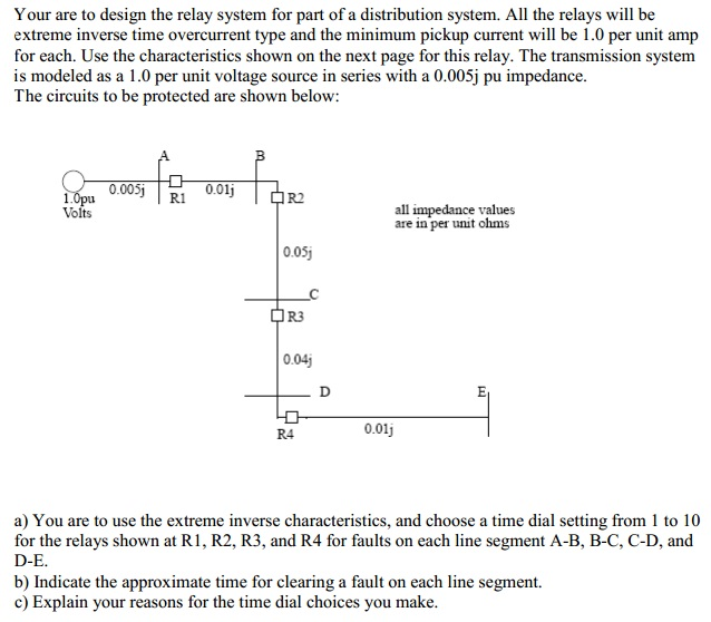 Your are to design the relay system for part of a | Chegg.com