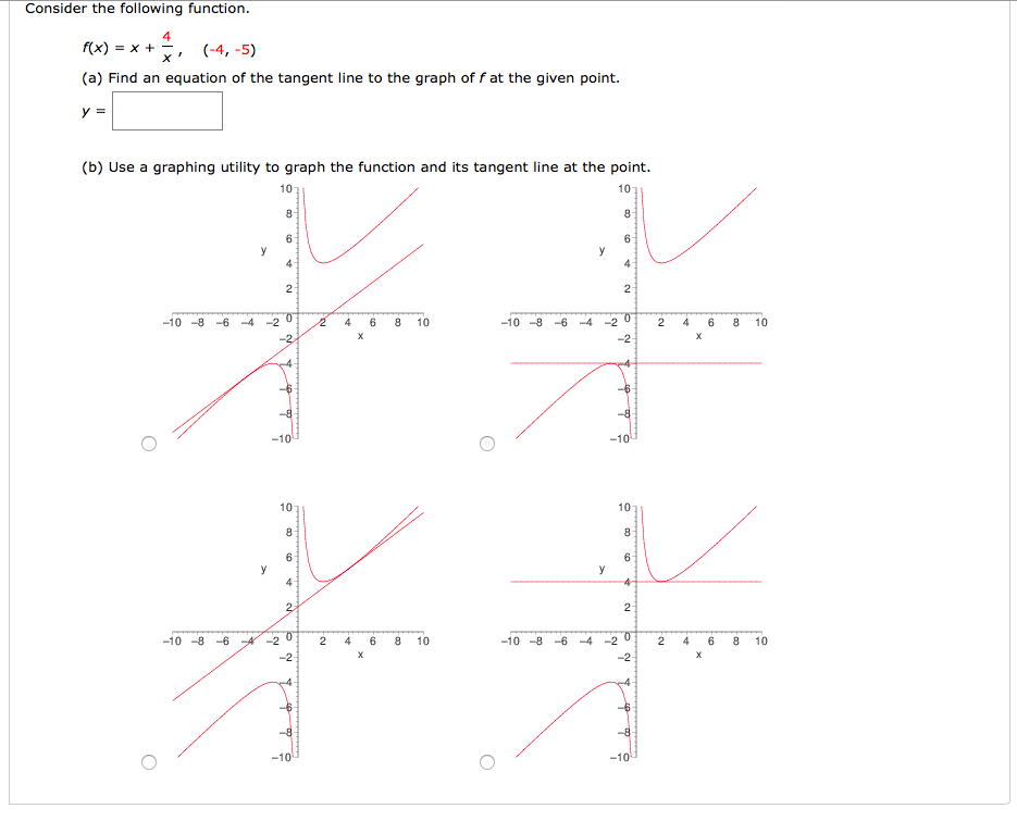 Solved Consider the following function. (a) Find an equation | Chegg.com