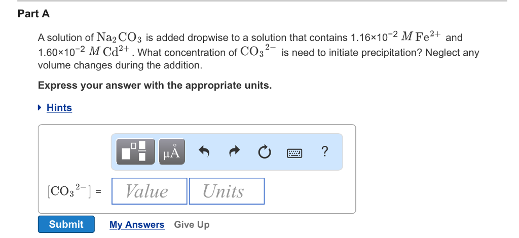 Solved Part A A solution of Na2CO3 is added dropwise to a | Chegg.com