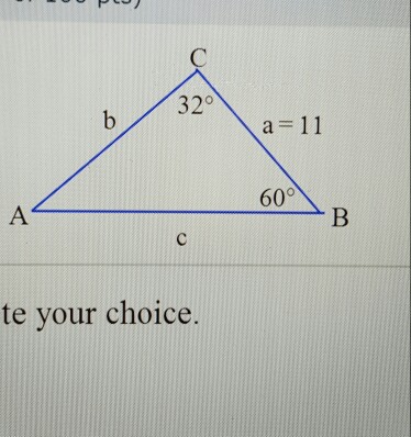Solved 1. solve the triangle. A=___ , B=___ , C=_____ | Chegg.com