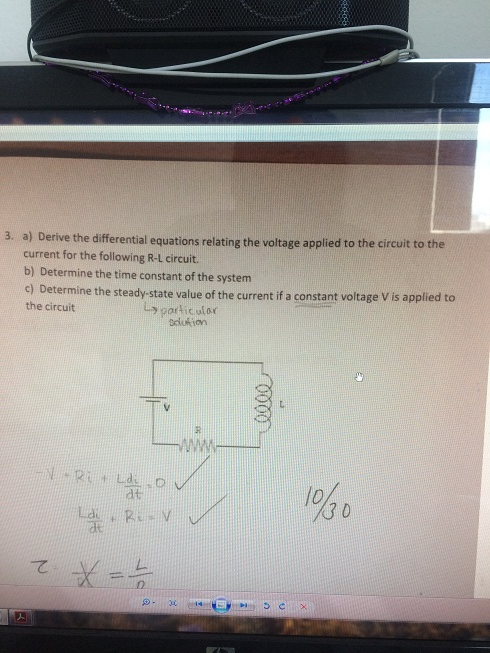 Solved 3. a) Derive the differential equations relating the | Chegg.com