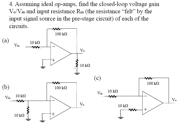 Solved Assuming ideal op-amps, find the closed-loop voltage | Chegg.com