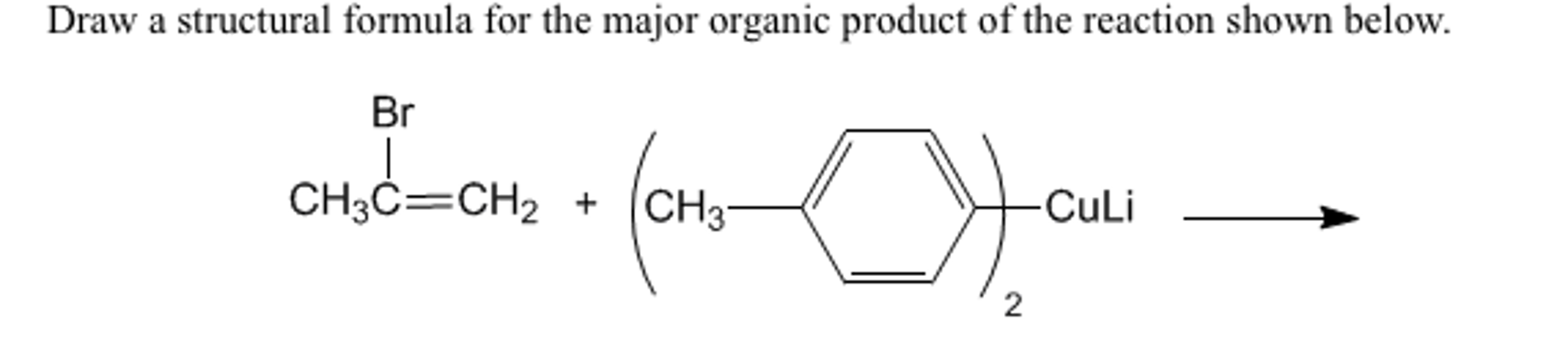 Solved Draw a structural formula for the major organic | Chegg.com