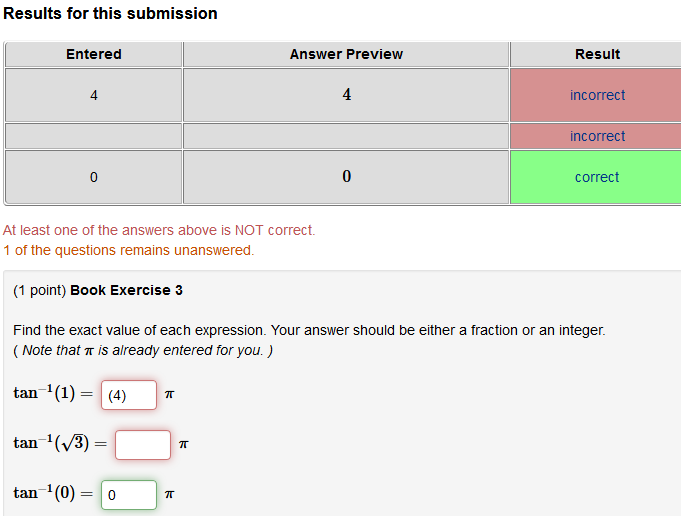Solved Results for this submission Entered Answer Preview | Chegg.com