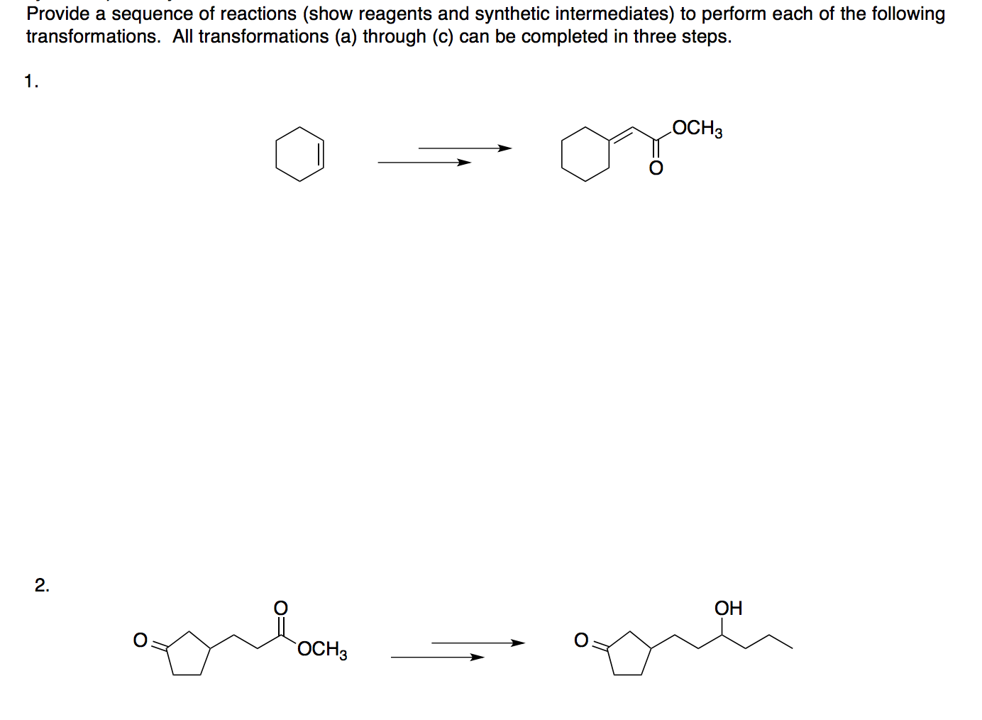 Solved Provide a sequence of reactions (show reagents and | Chegg.com