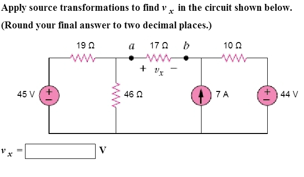 Solved Apply source transformations to find vx in the | Chegg.com