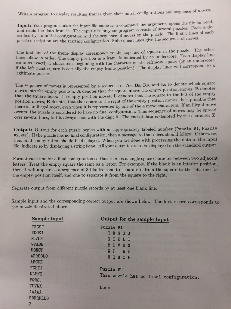 Solved 2. (60 points) puzzle.cxx A children's puzzle that | Chegg.com