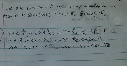 Solved Use info given about the angles alpha and beta to | Chegg.com