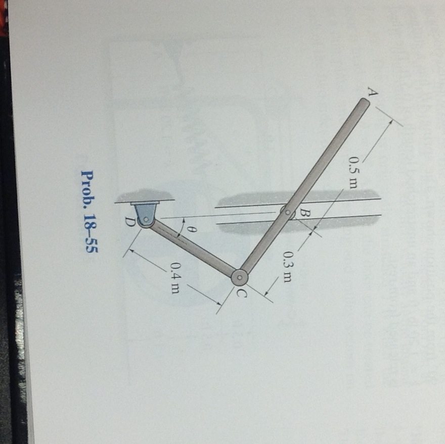 Solved The 6-kg rod ABC is connected to the 3-kg rod CD. If | Chegg.com