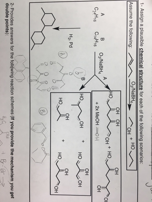 Solved Assign a plausible chemical structure for each of the | Chegg.com