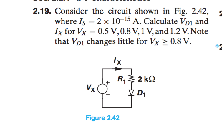 Solved 2.19. Consider the circuit shown in Fig. 2.42, : | Chegg.com