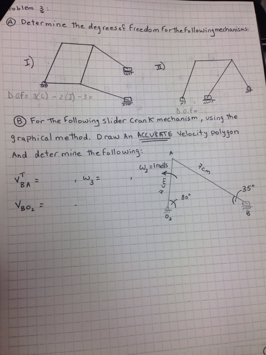 Solved Determine the degrees of freedom for the following | Chegg.com