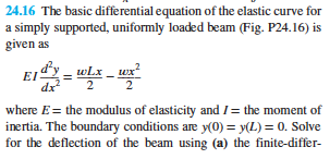 Solved 24.16 The basic differential equation of the elastic | Chegg.com