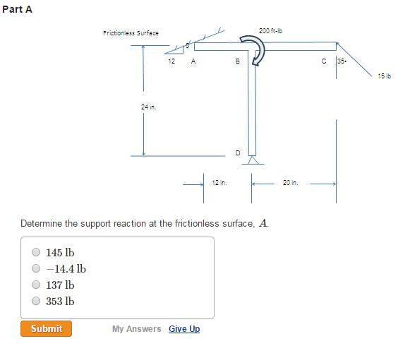 Solved Determine the support reaction at frictionless | Chegg.com