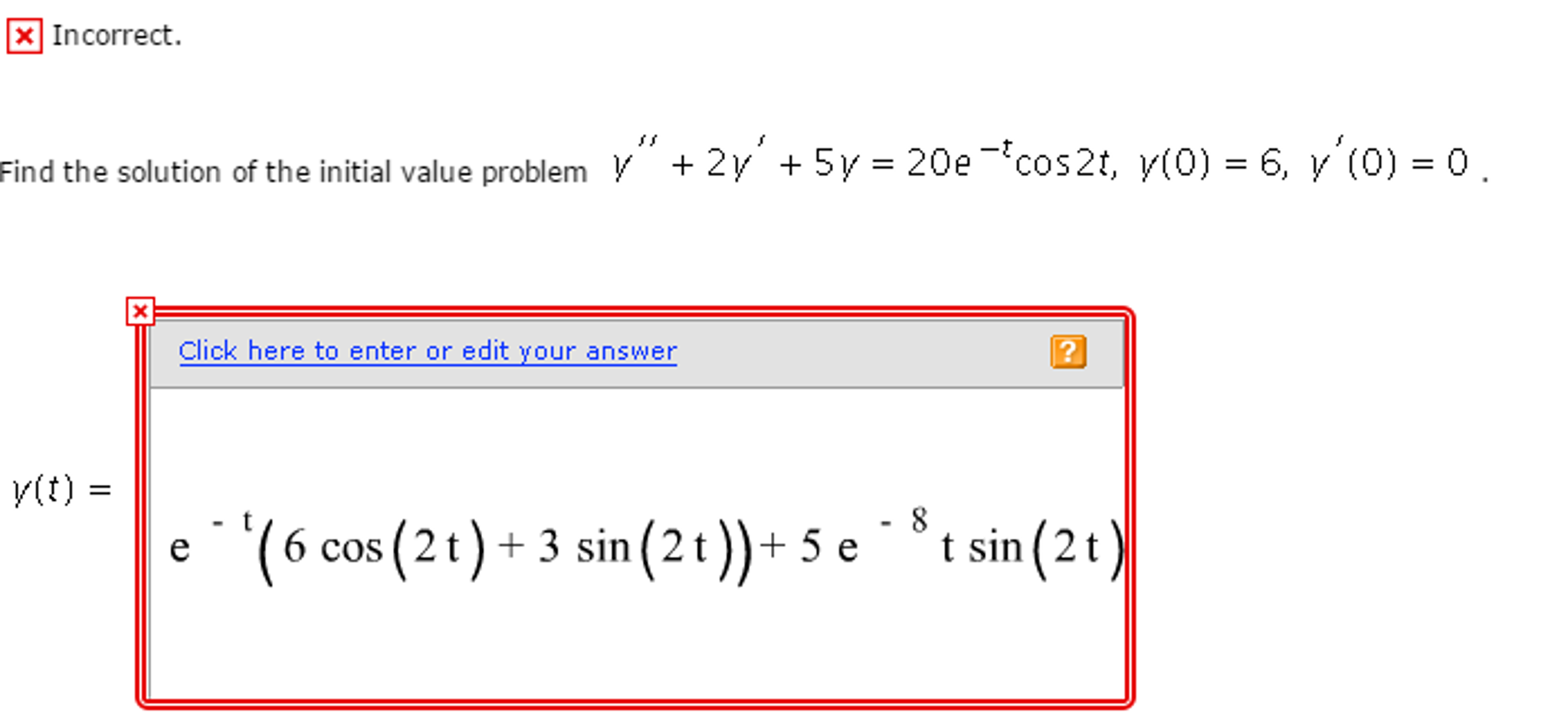 Solved Find the solution of the initial value problem y'' + | Chegg.com