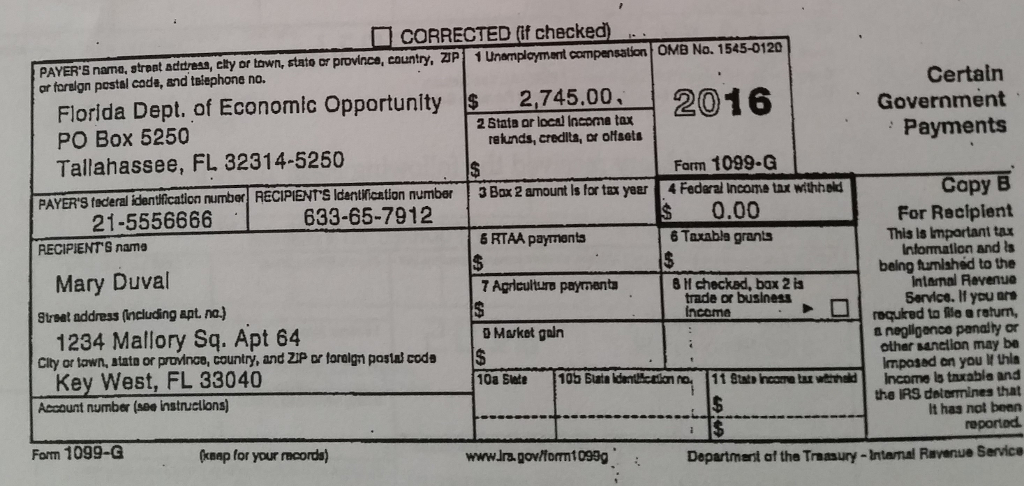 What is the payer and address (for tax purposes)? : r/FloridaUnemployment