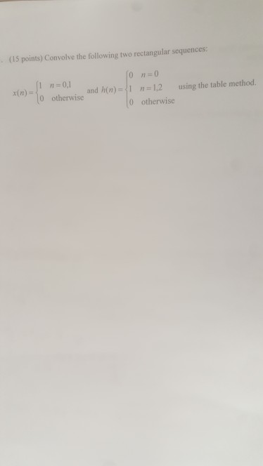 Solved . (1S points) Convolve the following two rectangular | Chegg.com