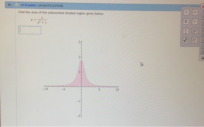 Solved Find the area of the unbounded shaded region given | Chegg.com