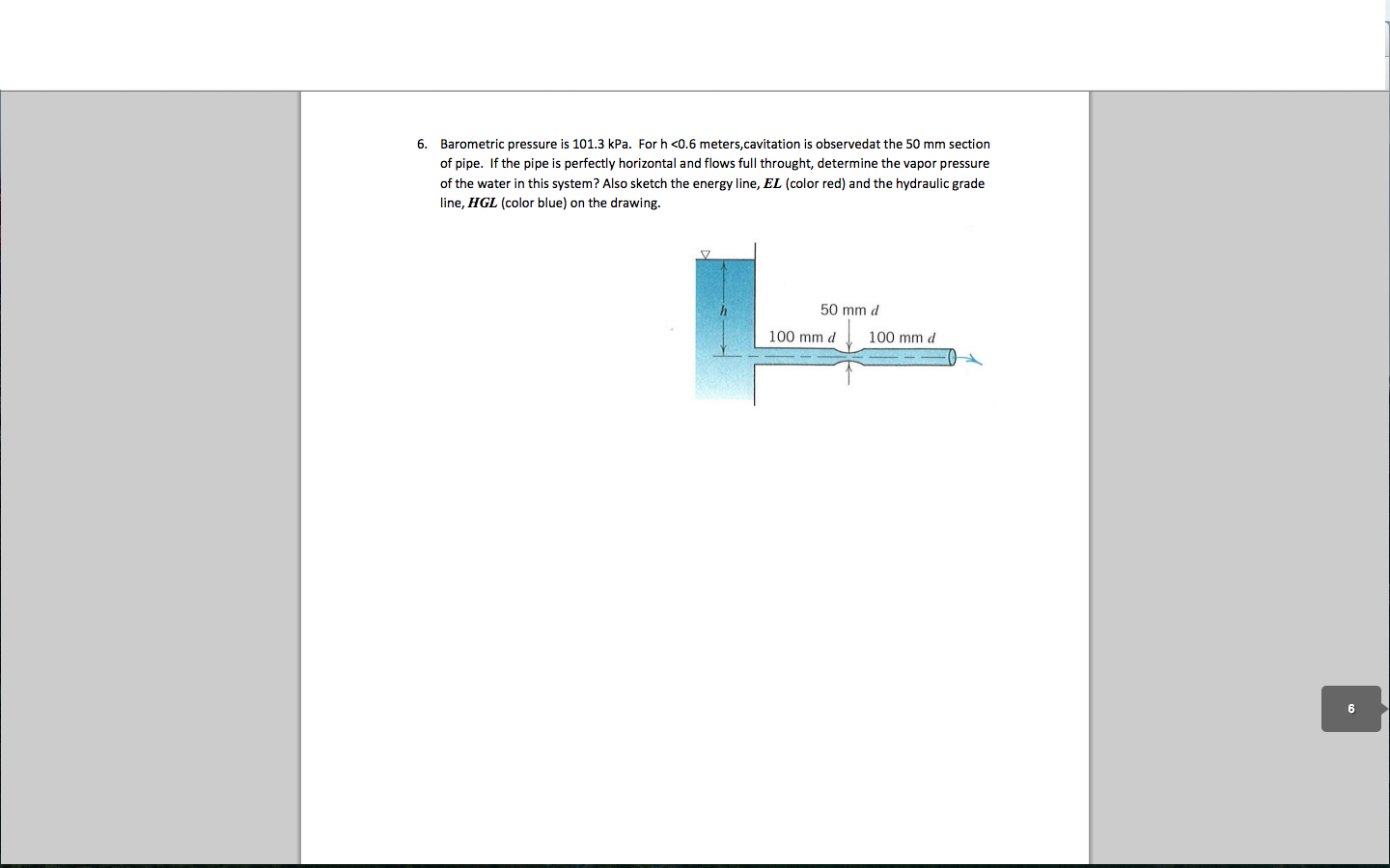 Solved Barometric pressure is 101.3 kPa. For h