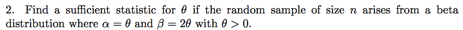 Solved Find a sufficient statistic for theta if the random | Chegg.com